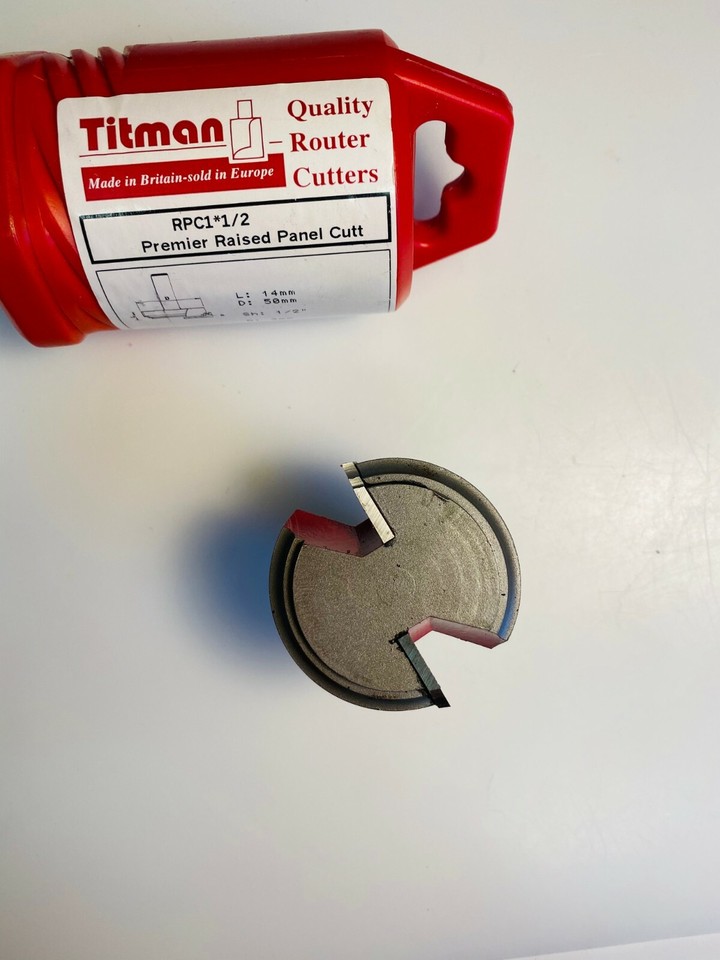 TITMAN RPC1*1/2" Raised Panel Cutter D=50mm | L=14mm Ovolo Raised ...