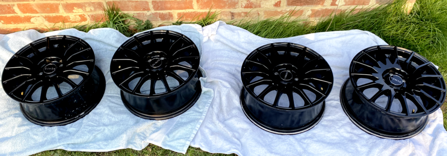 Romac Pulse Gloss Black 15" Alloys | eBay UK