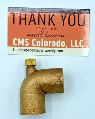 Vent Elbow Cast Bronze C x C, 3/4'' - Nibco 90 Degree w Drain Cap ...