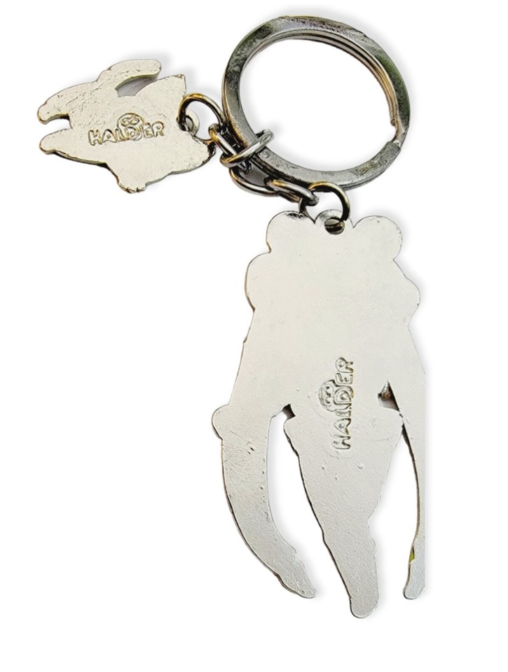 Sailor Moon & Luna Keychain Silvertone Metal Enamel Charm Keyring ...