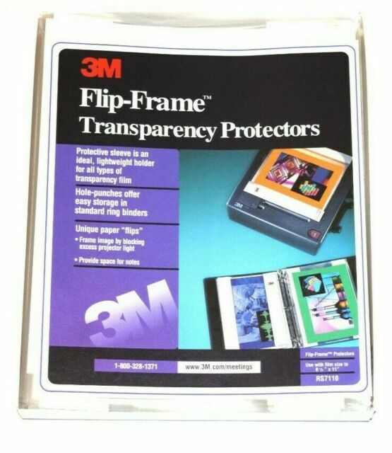 3M Flip-frame Transparency Protectors RS7110 Contains 60 Sheets for ...