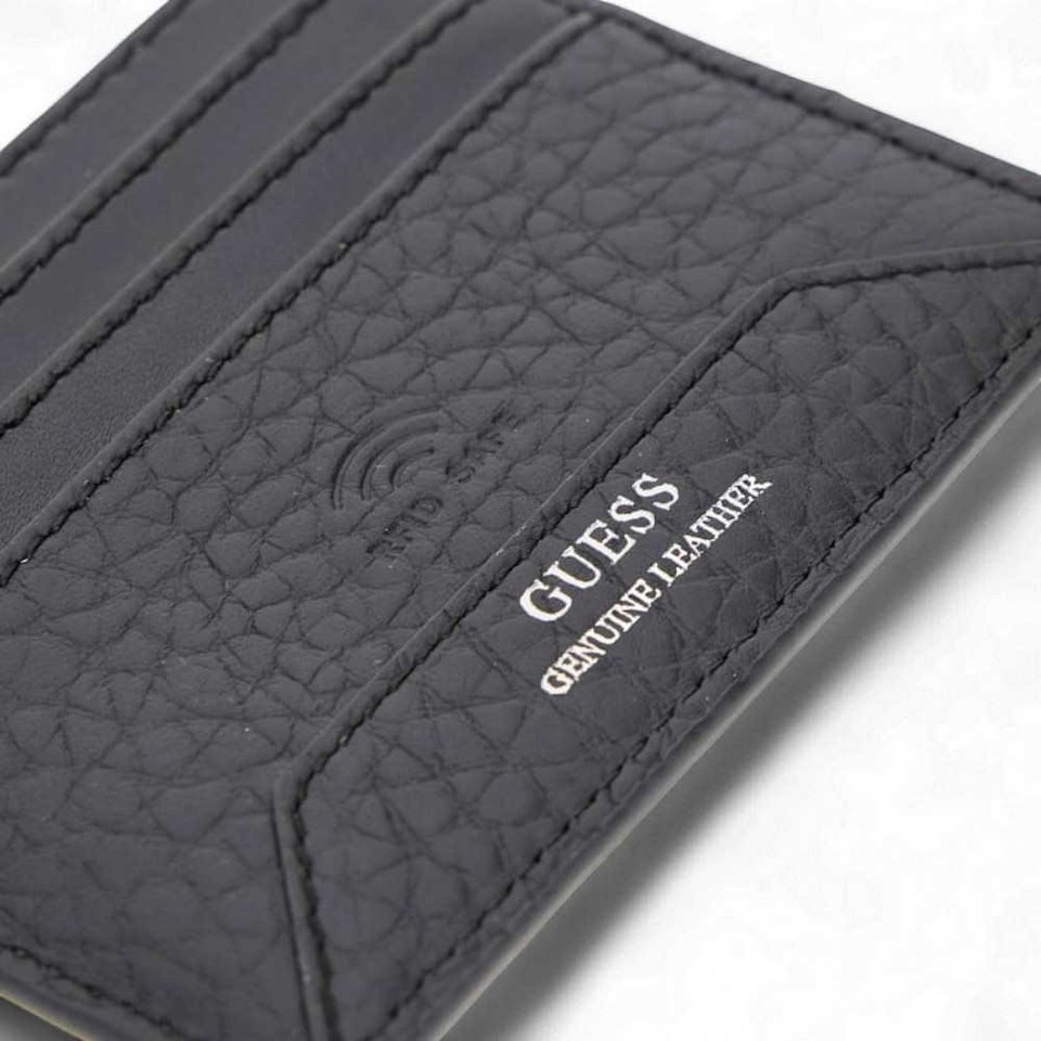 Fashion Credit Card Holder GUESS Man's Black - SMBAGRLEA25BLA | eBay