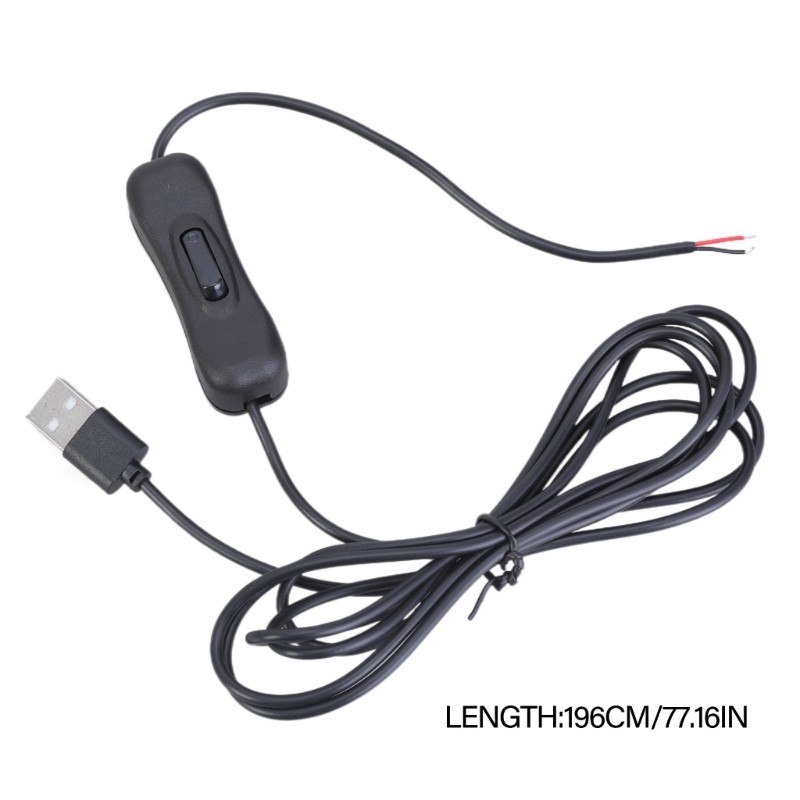 USB Power Pigtail Cable 5V USB Male to 2 Pin Bare Wire Open End Power ...