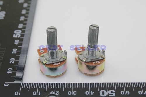 4pcs B20K 20K ohm 6 pin Linear Taper Rotary Potentiometer Pot Linear ...