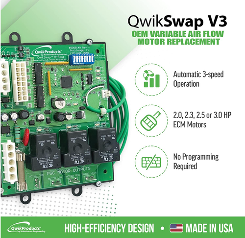 QT6104 QwikSwap V3 Universal Variable Speed ECM Blower Motor Control ...