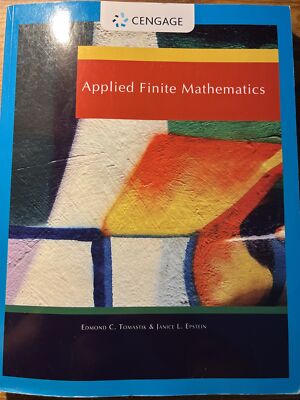 Applied Finite Mathematics textbook, 2008, Cengage Learning, | eBay