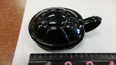 Vintage BLACK GLASS TURTLE - oneida | eBay