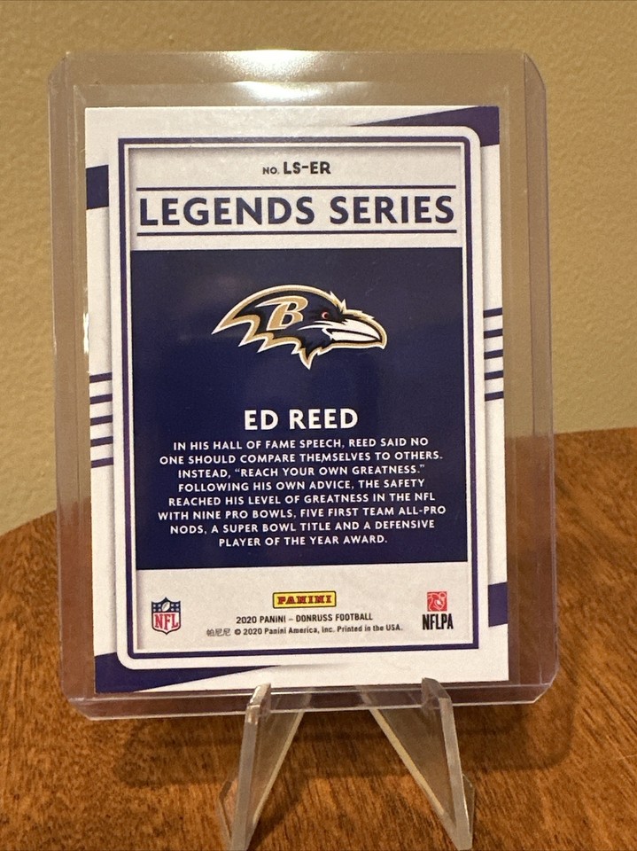 ED REED 2020 Donruss Legends Series Refractor #LS-ER Ravens HOF | eBay