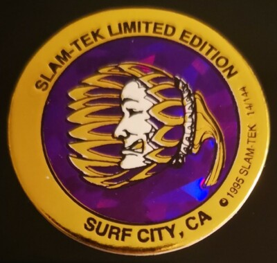 *LIMITED EDITION* 1995 SLAM TEK SURF CITY FLOWER FACE FOIL POG POGS ...