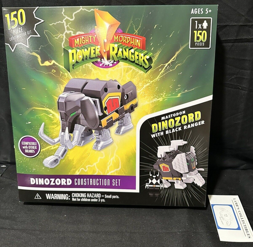 Mighty Morphin Power Ranger 150pc Mastodon Dinozord W/ Black Ranger ...
