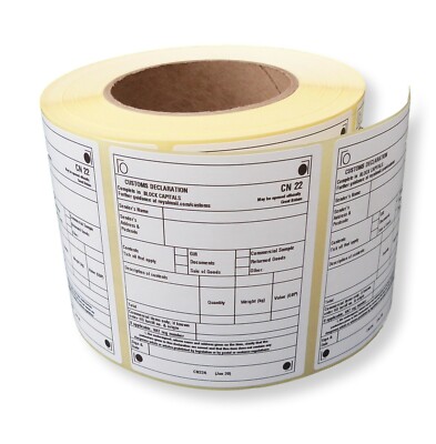 100mm x 76mm new CN22 Customs declaration labels postage stickers 50 ...