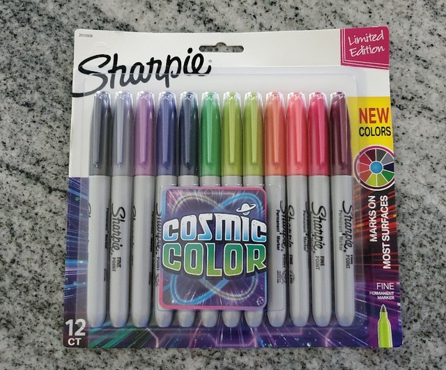 Sharpie Markers Ultra & Fine Point Cosmic Color 2x 12 Count Permanent ...