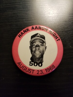 ⚾️🇺🇸🔥 Vintage 1968 Hank Aaron 2 1/2 Inch Button/Pin | eBay