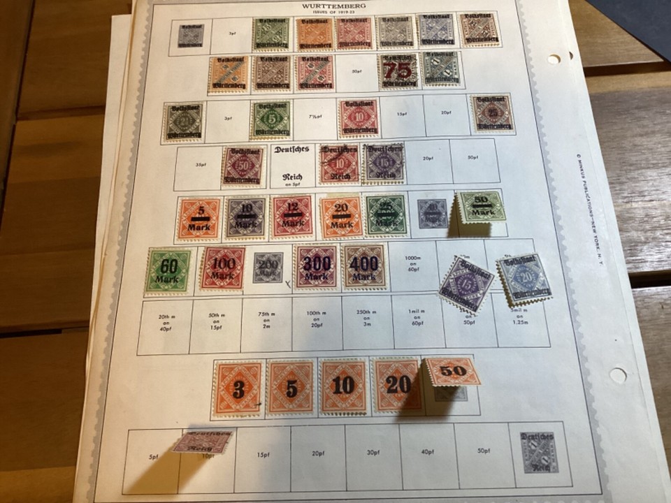 ICOLLECTZONE German State Wurttemberg Collection Used & unused CV $1500 ...