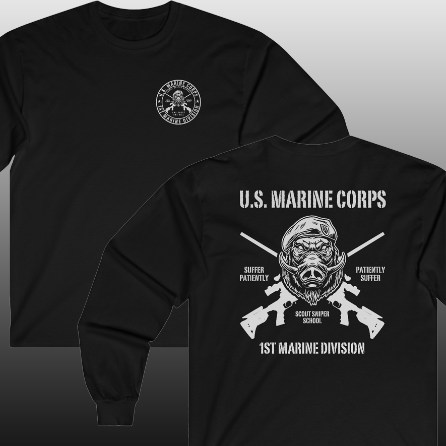 NEW Scout Sniper Quantico Marine Corps HOG T-SHIRT LongSleeve | eBay