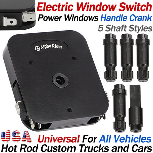 Universal Electric Power Window Crank Switch w/ 5 Shaft Styles For GM ...