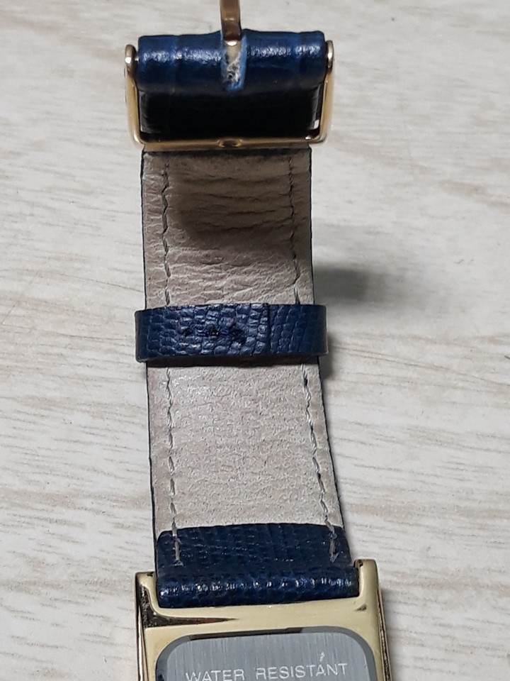 vintage wittnauer mens watch blue dial and leather band new battery two ...