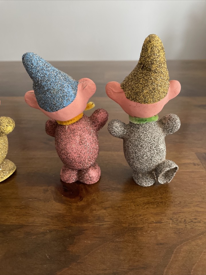 Vintage Rare Putz Glitter Snow White Seven Dwarfs Christmas Candy ...