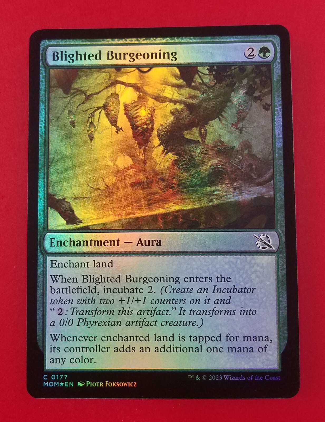 1x Blighted Burgeoning | FOIL | March of the Machine | MTG Magic Cards ...