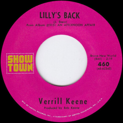 Verrill Keene - Lilly's Back 1969 7", Styrene, All Showtown 460 Very ...