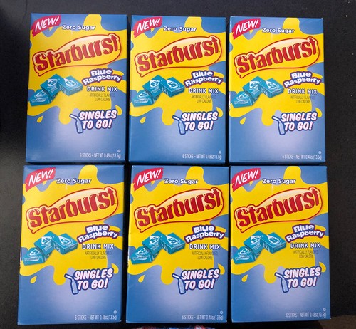 STARBURST Blue Raspberry DRINK MIX SINGLES TO GO 36 STICKS | eBay