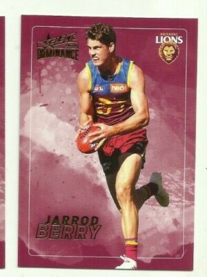 2020 AFL SELECT DOMINANCE BRISBANE LIONS JARROD BERRY # 16 COMMON CARD ...