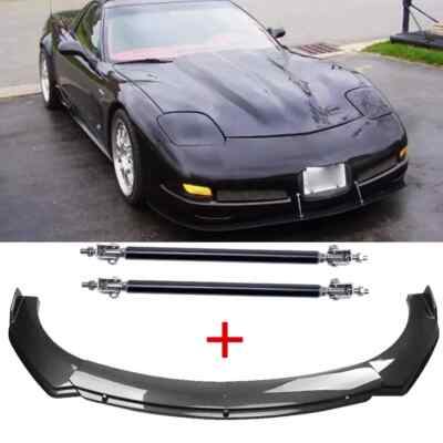 Carbon Fiber For Corvette C5 Front Bumper Chin Lip Splitter Spoiler ...
