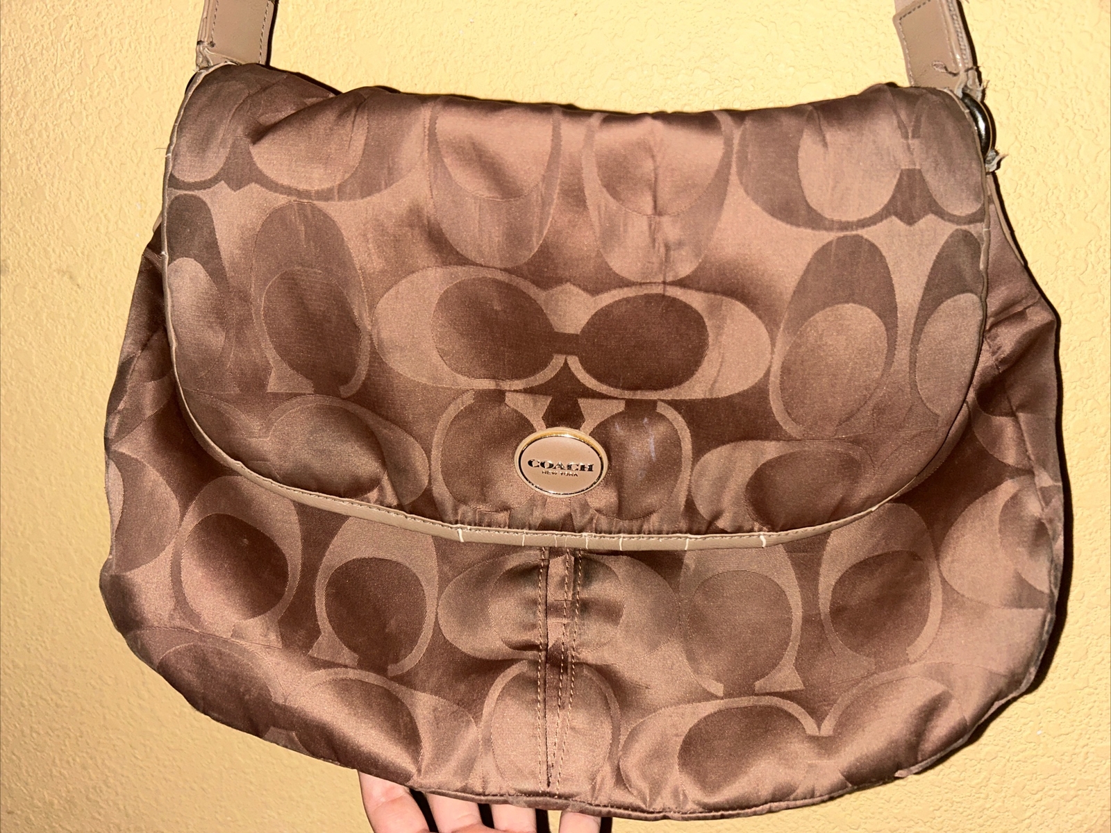 Coach Nylon Messenger Crossbody Bag - Gem