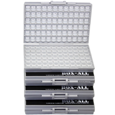 SMD SMT 0603 1% E96 resistor kit 492 values X 100pc ROHS filled 4 BOX ...