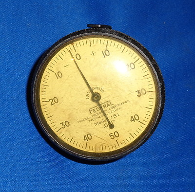 MAHR FEDERAL Perpendicular Dial Indicator GAGE J8I .001" GRAD, .100" R ...