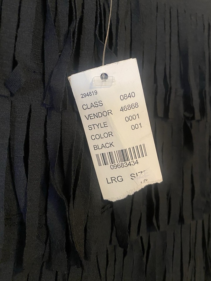 Nollie PacSun Women’s L Black Fringe Skirt Stretch Boho Mini Textured ...