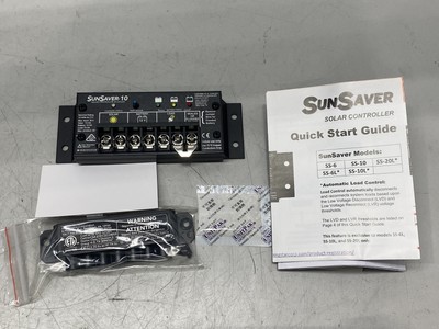 Lot of 2 Morningstar SunSaver 10A PWM Solar Charge Controller Black SS ...