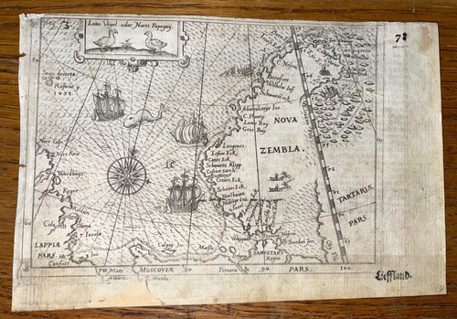 RUSSIA NOVAYA ZEMLYA 1604 ABRAHAM ORTELIUS ANTIQUE MAP 17TH CENTURY | eBay