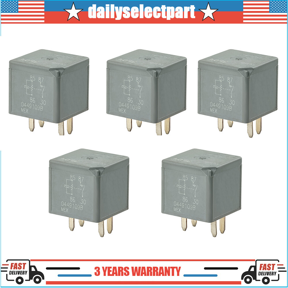 5PCS 4-Pins Relay Starter 12193604 For GMC Chevy Pontiac Cadillac Buick ...