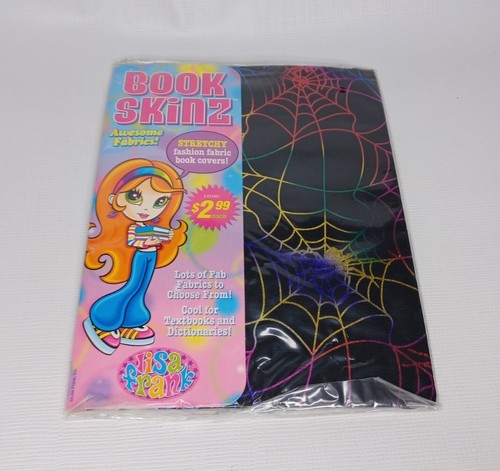 Lisa Frank Book Skinz Rainbow Spider Web Stretchy Book Cover | eBay