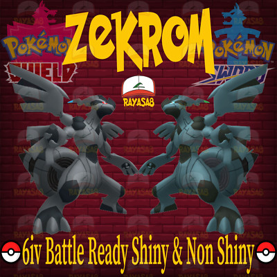 Pokemon Sword & Shield Zekrom Legendary 6IV Battle Ready 🌟Shiny🌟 & Non ...