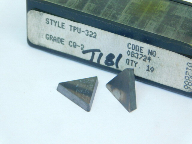 NEW SURPLUS 10PCS. TRW TPU 322 GRADE: CQ2 CARBIDE INSERTS | eBay