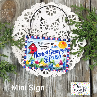 Wood Ornament * NaNa & Grampy 's House * Everyday Mini Sign New USA | eBay