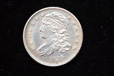 1835 Bust Dime- Choice Bu with Reverse Planchet Flaw on Rim. Lovely ...