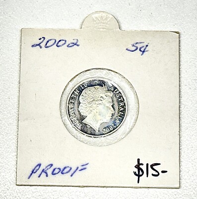 2002 Australian 5 Cent Coin Proof - Low Mintage Australia Decimal 5c ...