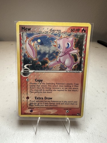Mew Delta Species 3/17 Series 5 Holo Bleed MISPRINT ERROR UPSIDE DOWN ...