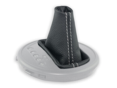 FOR VW T5 2003-2015 DSG GEAR SHIFT BOOT GAITER LEATHER STITCHING WHITE ...