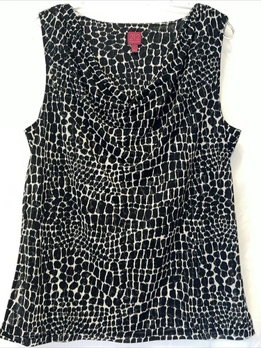 212 Collection Blouse Womens Size L Sleeveless Pullover Animal Print ...