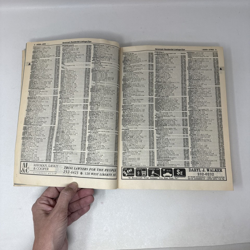 1996 Greater Savannah Telephone Directory – Area Code 912 Phone Book | eBay