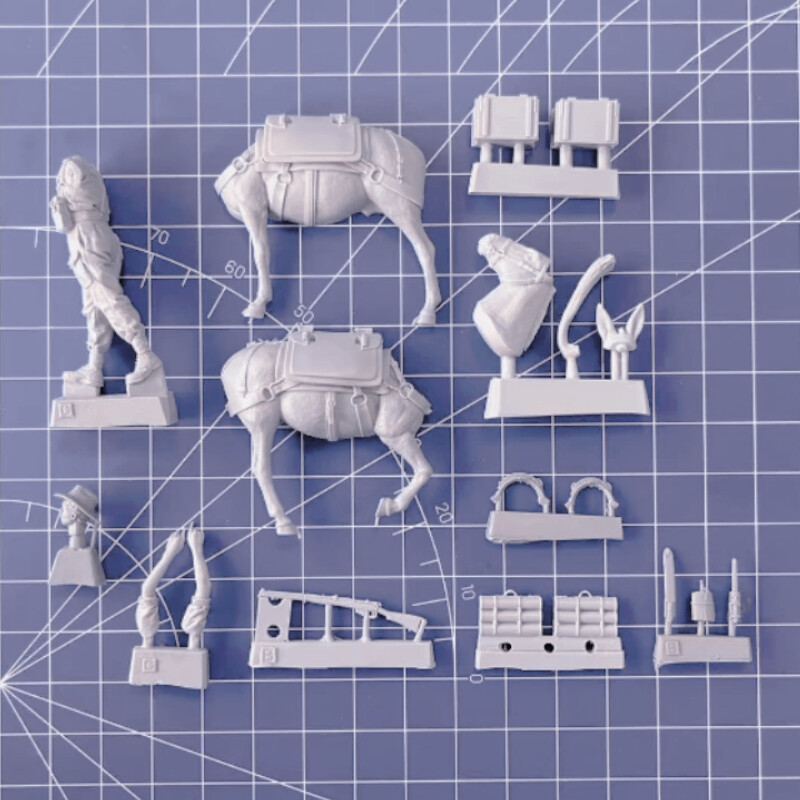 1/35 Resin Model Kit WWII British Special Force With Mule Unassembled ...