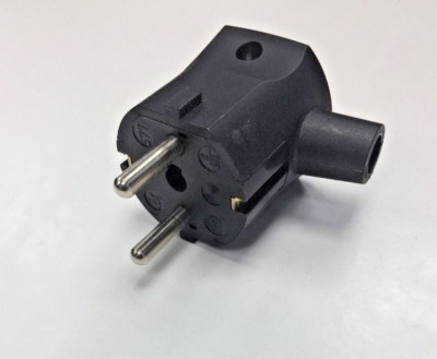 EUROPEAN EURO EU MAINS RE WIREABLE PLUG FRENCH AND BELGIUM RIGHT ANGLE ...