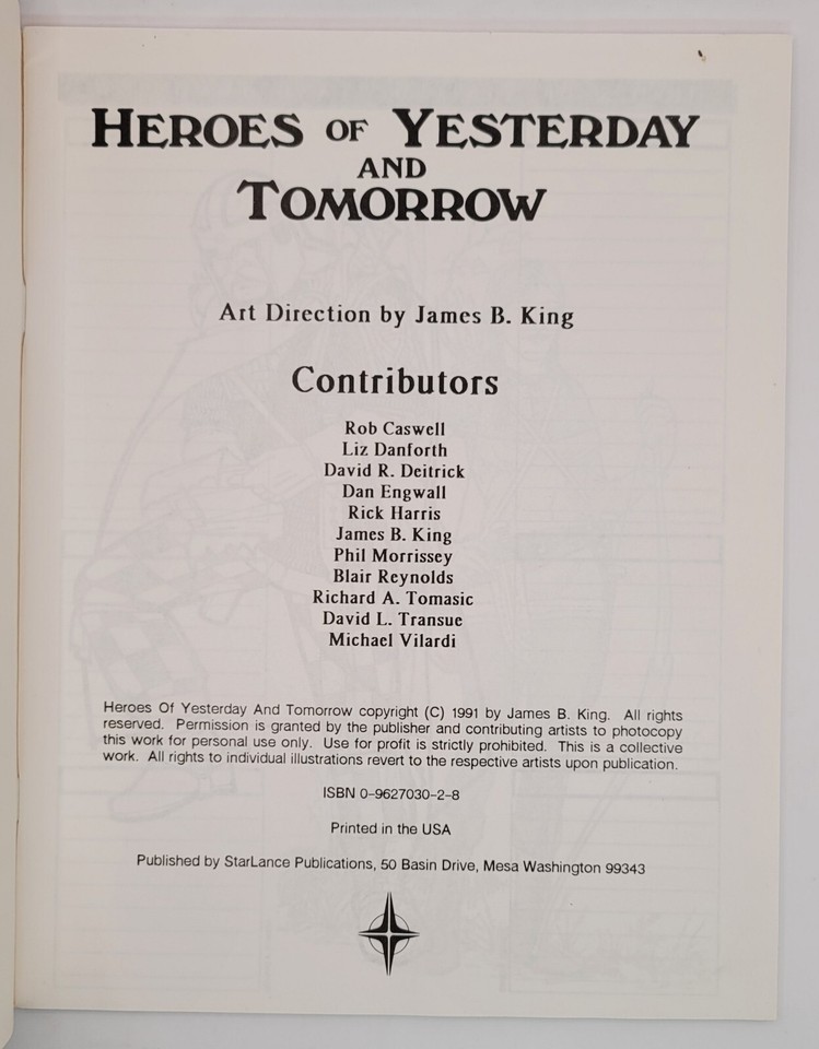 Heroes of Yesterday and Tomorrow. Fantasy and Character Illustrations ...