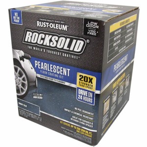 Rust-Oleum RockSolid Pearlescent Floor Coating Smoky Blue 1 Car Garage ...