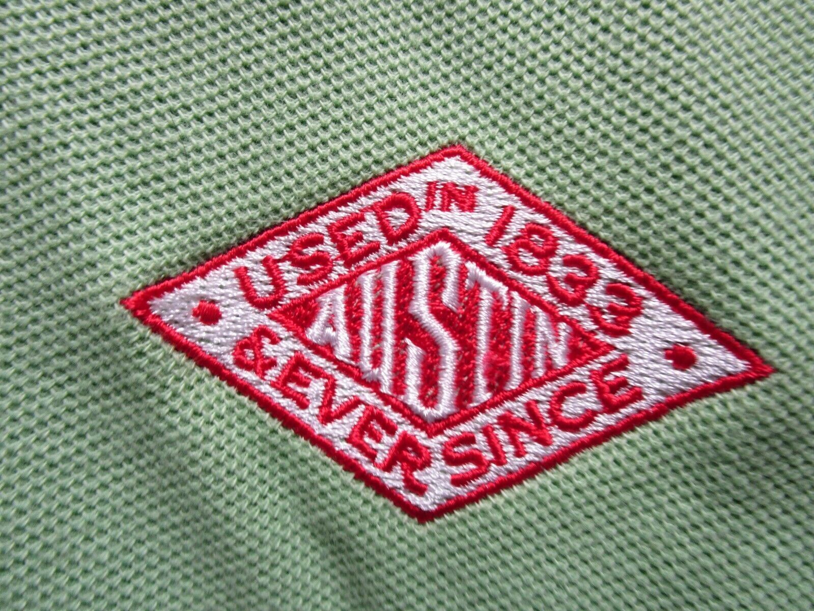 AUSTIN BLASTING POWDER 1833 GREEN POLO SHIRT BY DEVON & JONES SIZE ...