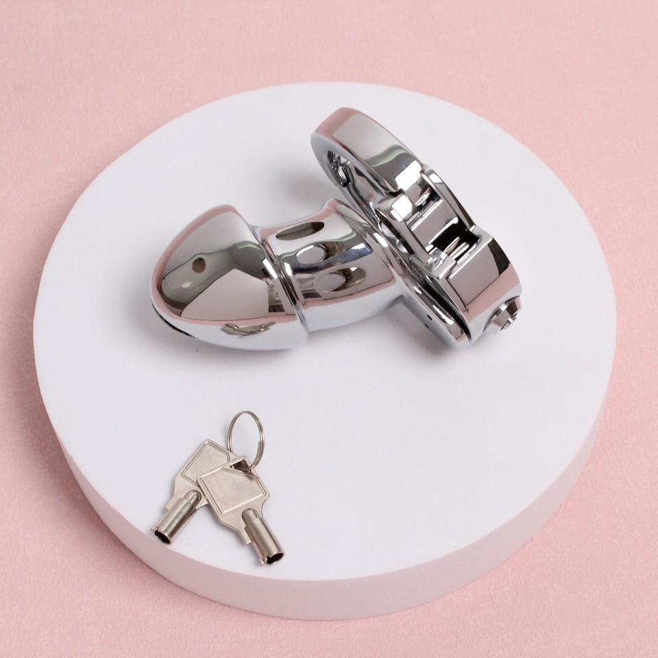 Male Stainless Steel Chastity Device Belt Metal Cage Lock Restraint Ring Bondage | eBay